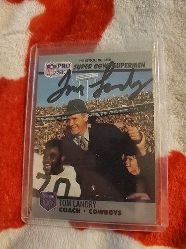 Tom Landry Autograph Football Card | eBay