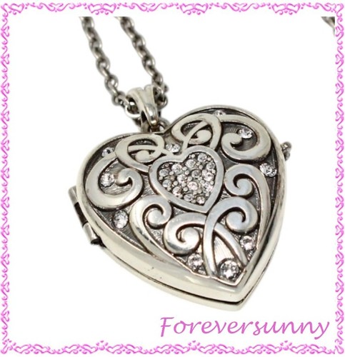 Brighton Sweet Memory Heart Locket Opens Photo Pendant Necklace | eBay
