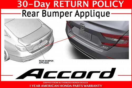 Genuine OEM 2018-2020 Honda Accord Rear Bumper Applique 08P48-TVA-100 ...