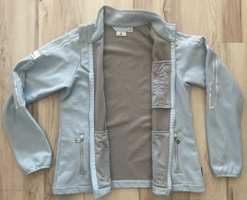 PUMA BMW Womens Motorsports Williams F1 Team Size XL Jacket Powder Blue ...