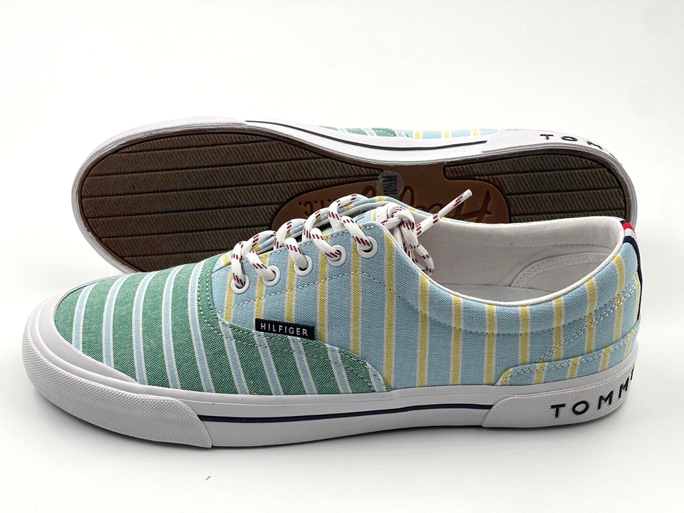 Tommy Hilfiger Men's Pallet Sneakers Color-Multi Tex Stripe Size-10.5M ...