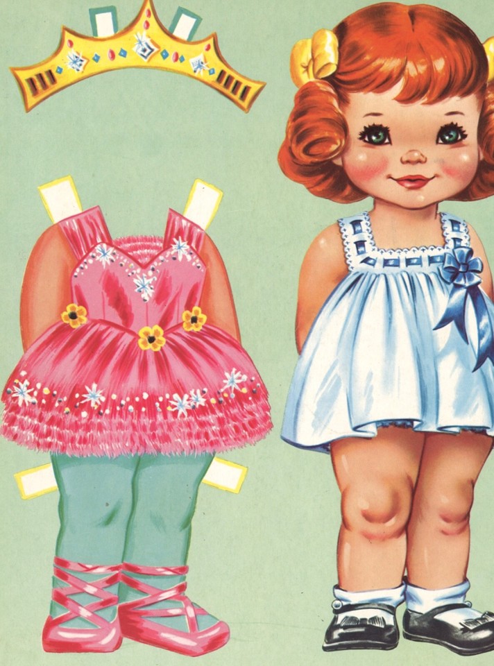 VINTAGE 1950S BIG BETTY LARGE PAPER DOLL ORIG SIZE UNCUT REPOR READ ALL ...