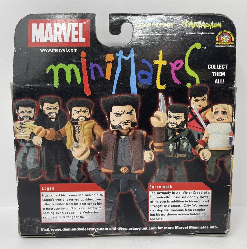 MINIMATES X-MEN ORIGINS LOGAN (WOLVERINE) & SABRETOOTH MARVEL ...