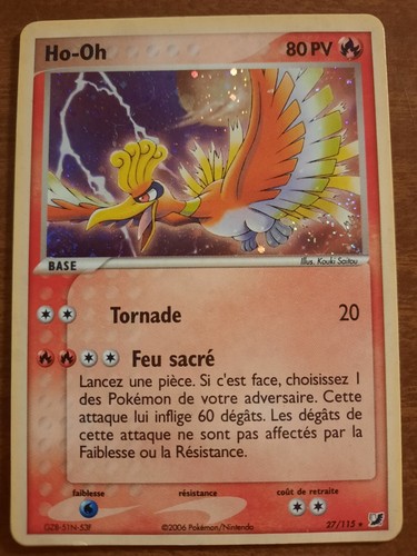 Carte Pokemon HO-OH 27/115 Holo Bloc EX Forces Cachées FR TBE | eBay