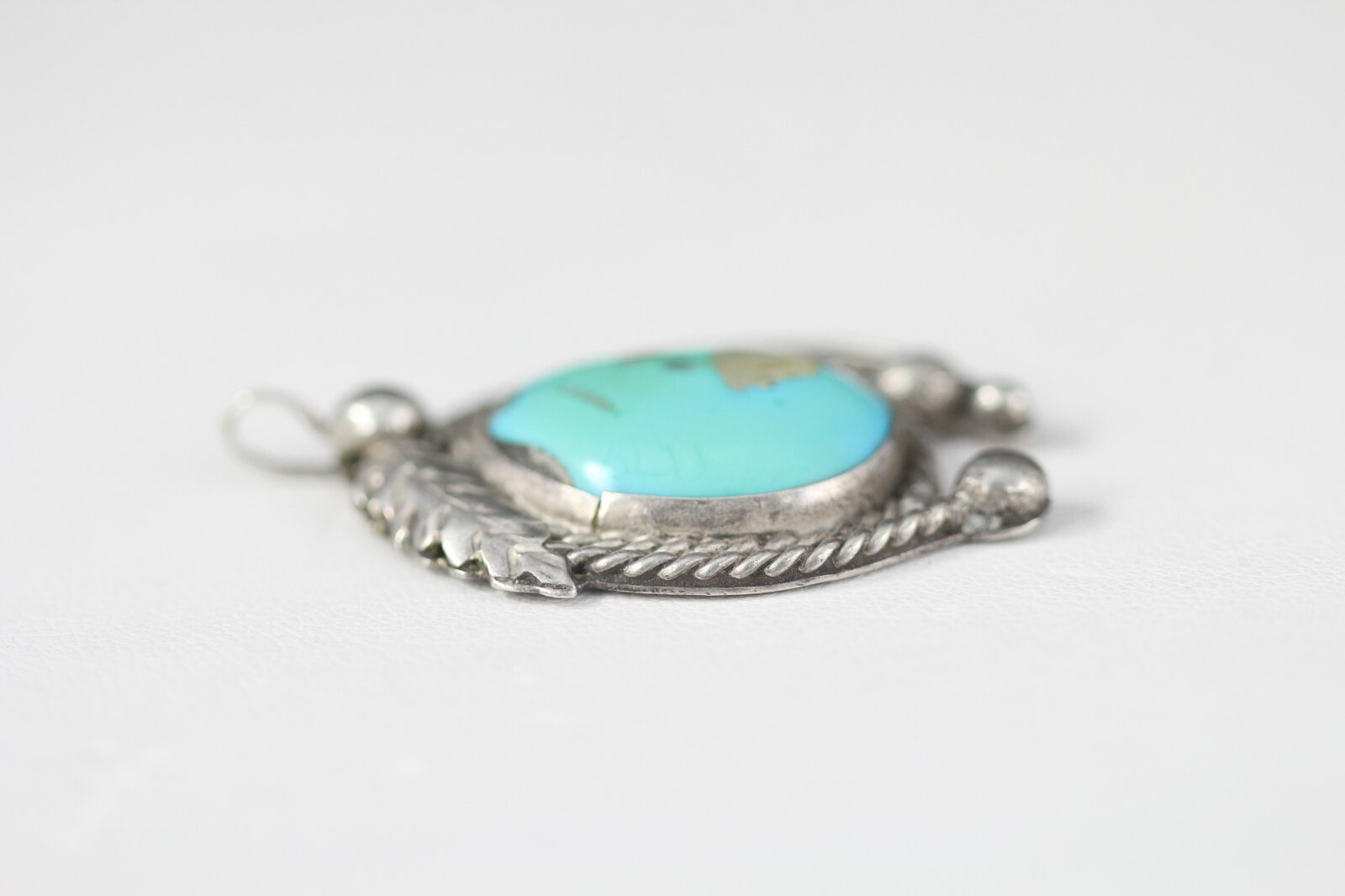 Vintage Navajo Bluebird Turquoise SHIELD Sterling Silver Pendant | eBay