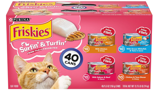 Chicken,Tuna, Salmon, Fish and Beef Wet Cat Food - 5.5oz/40ct Variety ...