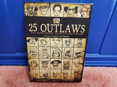 25 Outlaws Card Game Old West Poker w/ Outlaw Rules Art Work By Dave ...