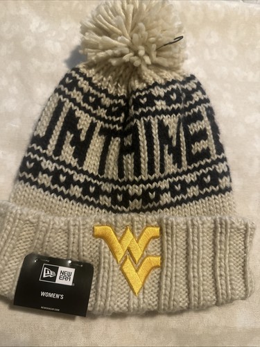 New Era West Virginia Mountaineers Women’s Cuffed Knit Beanie With Pom ...