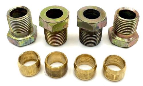4 X Muttern Und Oliven M12x1 Zylinder Kompression für 8mm Kupfer,Flexi ...