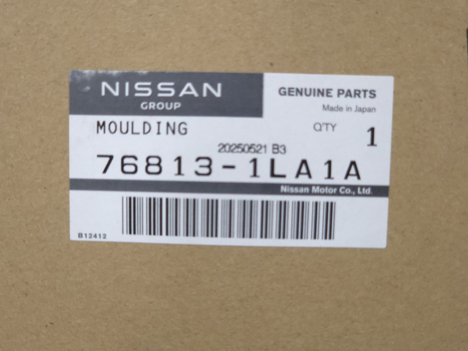 Genuine OEM Nissan 76813-1LA1A Driver LH Roof Molding Seal Strip 2017 ...