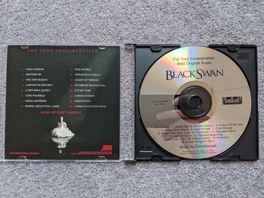 Black Swan Clint Mansell FYC Original Score CD Soundtrack For Your ...