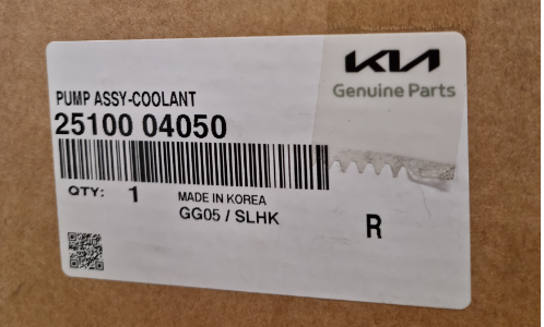 2510004050 KIA CEED/ PICANTO/ RIO/ STONIC COOLANT PUMP ASSY (2016 ...