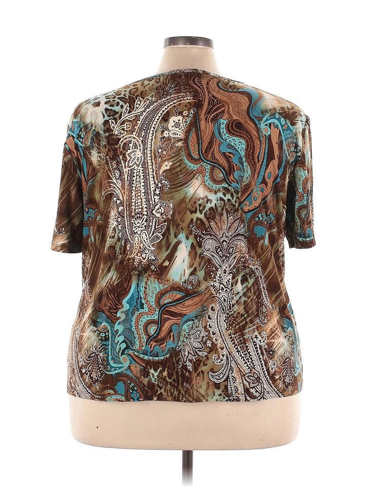 Nygard Collection Women Brown Short Sleeve T-Shirt 3X Plus | eBay