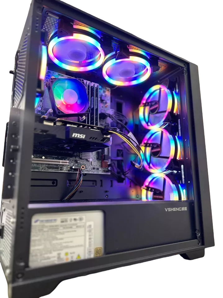 VSHENG Black USB3.0 Tempered Glass E-ATX Tower Gaming Computer Case w ...