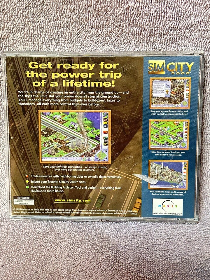 SimCity 3000 (PC, 1998) Create Control Your Own Urban Empire | eBay