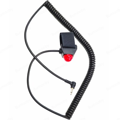 3.5mm Mono Plug Mount Strap Push to Talk Switch PTT Button for Icom ...