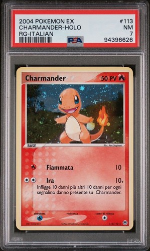 2004 POKEMON EX - CHARMANDER - HOLO - FIRE RED & LEAF GREEN - 113/112 ...