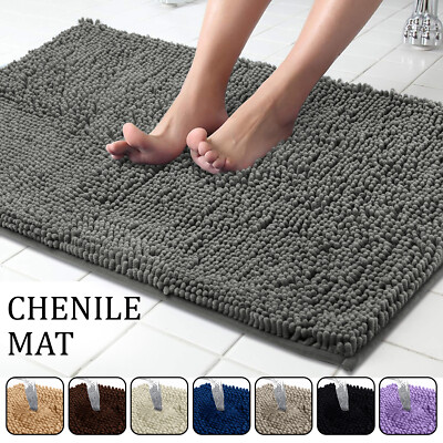 Non Slip Bath Mat Extra Large Bathroom Rug Toilet Pedestal Mats Water ...