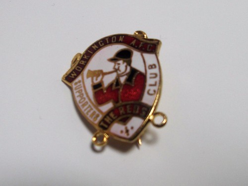WORKINGTON AFC - VINTAGE ENAMEL SUPPORTERS CLUB BADGE. | eBay UK