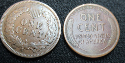 FULL ROLL MIXED DATE INDIAN HEAD/WHEAT PENNY CENT ROLL LOT 1800'S 1900 ...