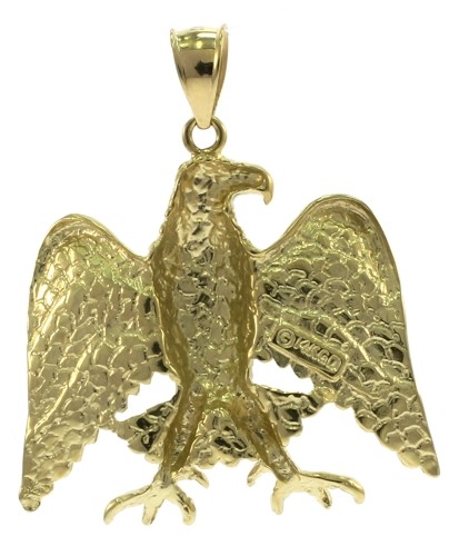 Large Eagle Pendant In 14 Kt Yellow Gold Ebay