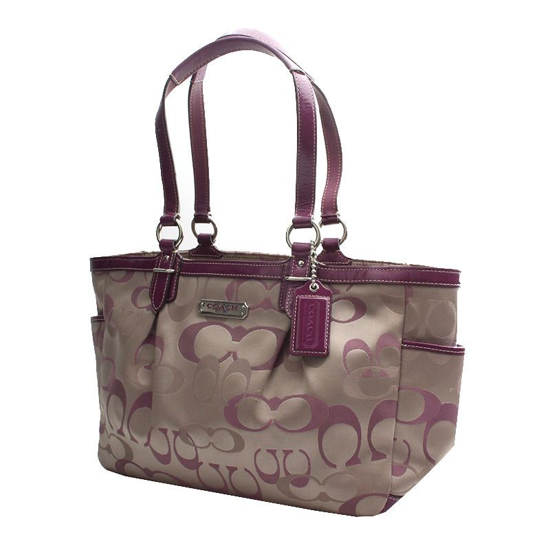 Coach Violet Leather Trim Fabric Shoulder Bag 78477615 | eBay