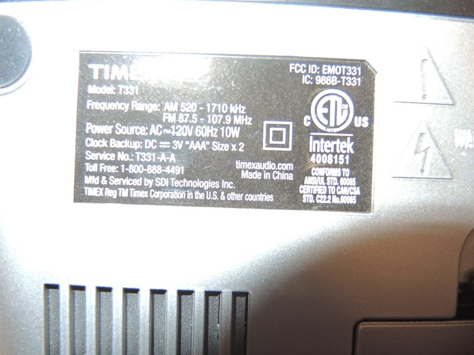 Timex T331 Bluetooth Dual Alarm Clock Radio Digital Tuning AM/FM | eBay