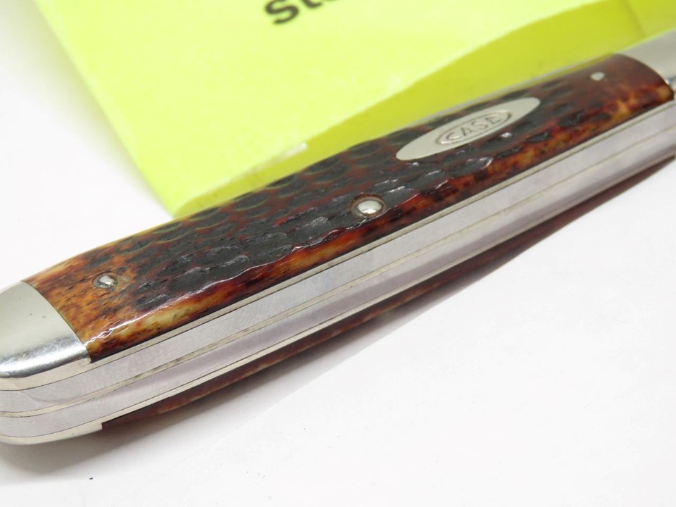 RARE VINTAGE CASE XX USA 1964-69 TRAPPER 6254-BOTH BLADES STAMPED ...