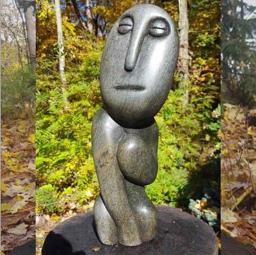 Fanizani Akuda - Troubled Man - Shona Sculpture 1980 Zimbabwe ...