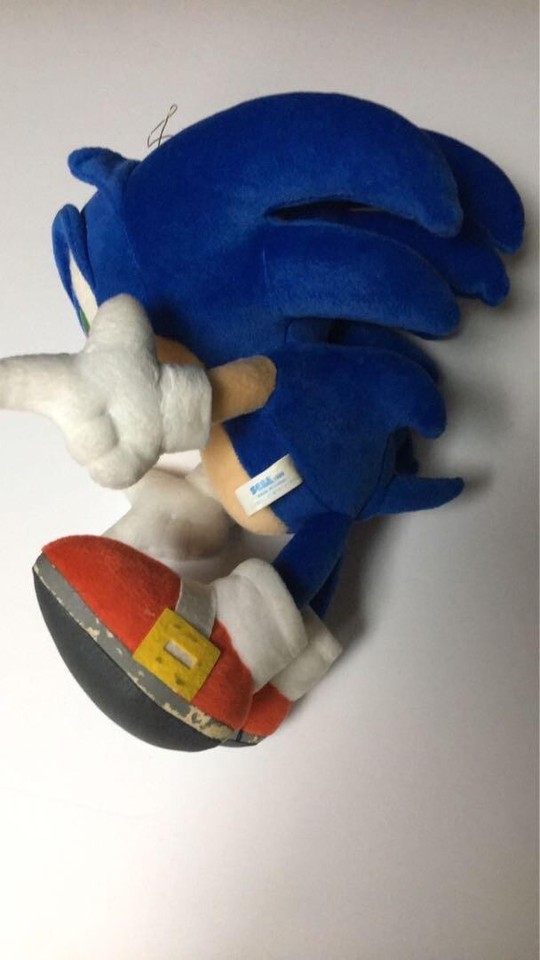 Rare 1998 Sonic Adventure sonic Jumbo Plush doll toy SEGA Sonic the ...