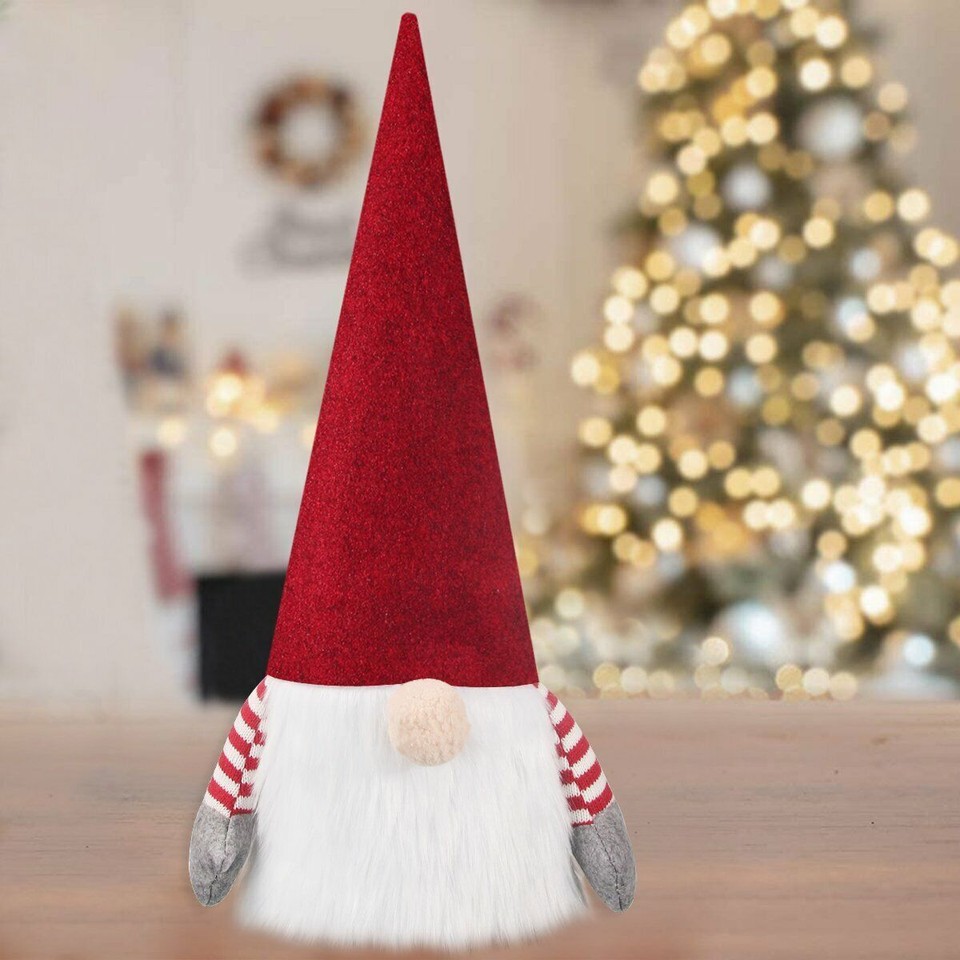 24" Gnome Christmas Tree Topper Large Swedish Tomte Xmas Tree Santa Hat ...