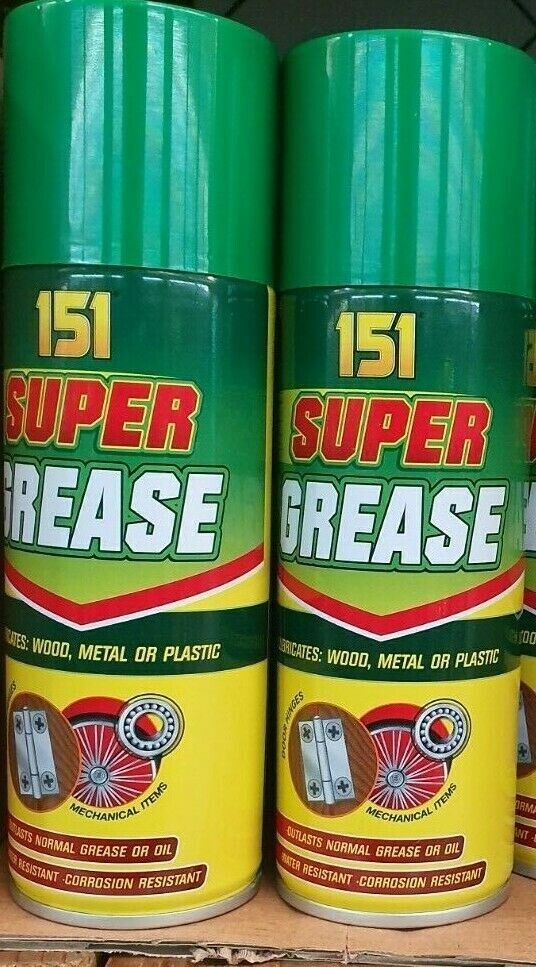 2x151 SUPER GREASE SPRAY AEROSOL LUBRICATE CAN OIL CORROSION RESISTANT ...