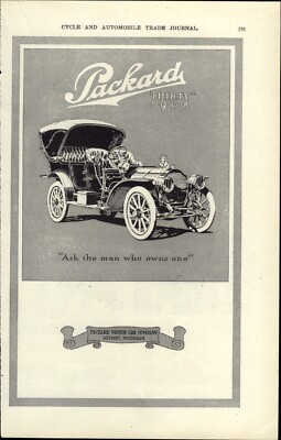 1908 PAPER AD CAR AUTO Packard Thirty Motor Co Detroit MI | eBay