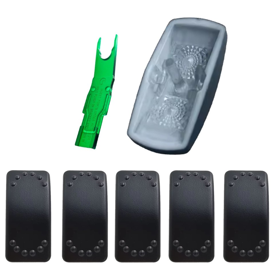 6Pcs Lens Laser Etched Rocker Switch Cover Replacement for Carling ...