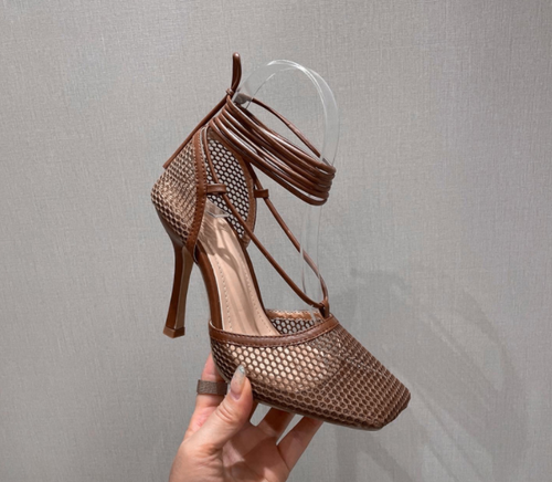 Womens Fashion Sexy Heels Roman Shoes Square Toes Hollow Out Strappy ...