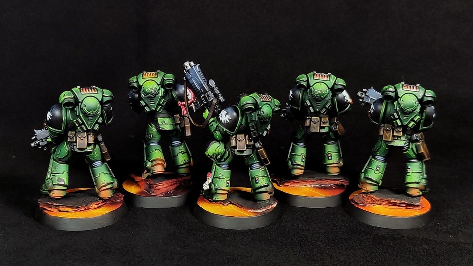 Salamanders Primaris Intercessors painted Warhammer 40k Primaris Space ...