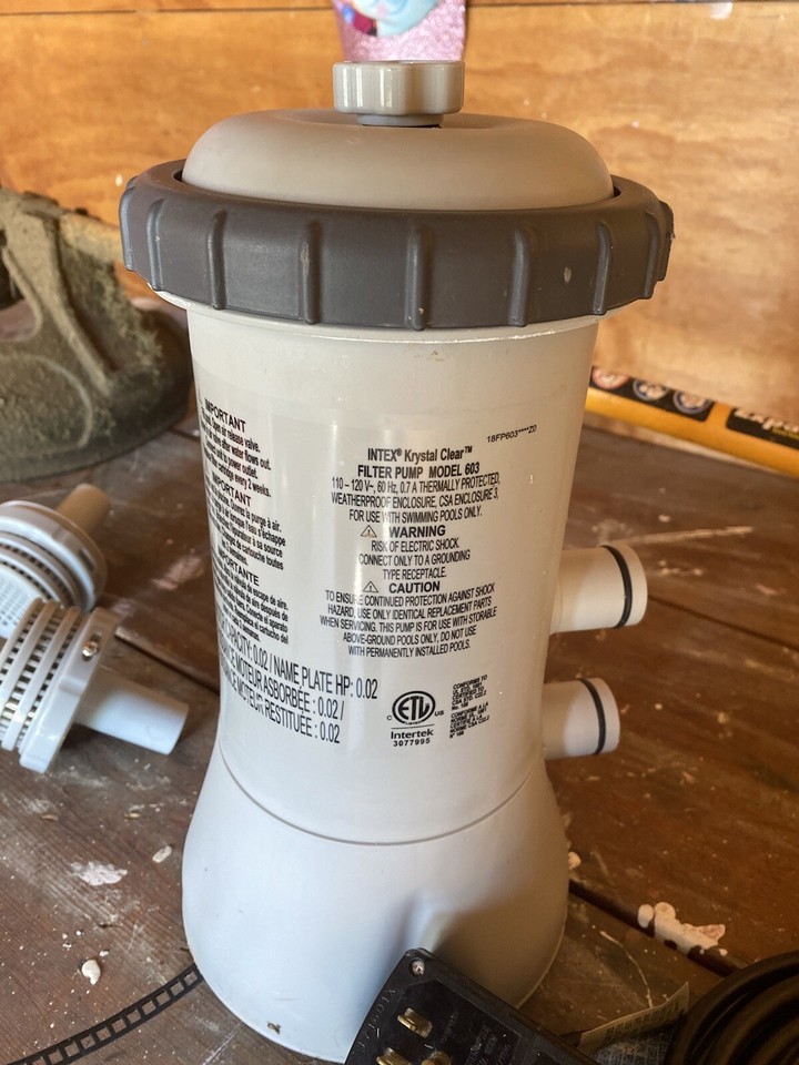 Intex 603 Krystal Clear Above Ground Swimming Pool Pump 110-120V | eBay