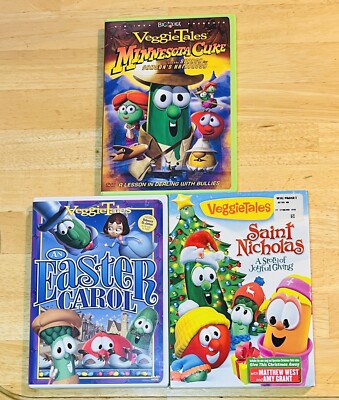 Veggie Tales 3 DVD Lot: Minnesota Cuke, An Easter Carol & Saint ...