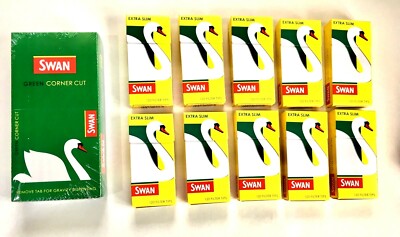 1250 X SWAN Green Regular Rolling Papers and 1200 X Swan Extra Slim ...