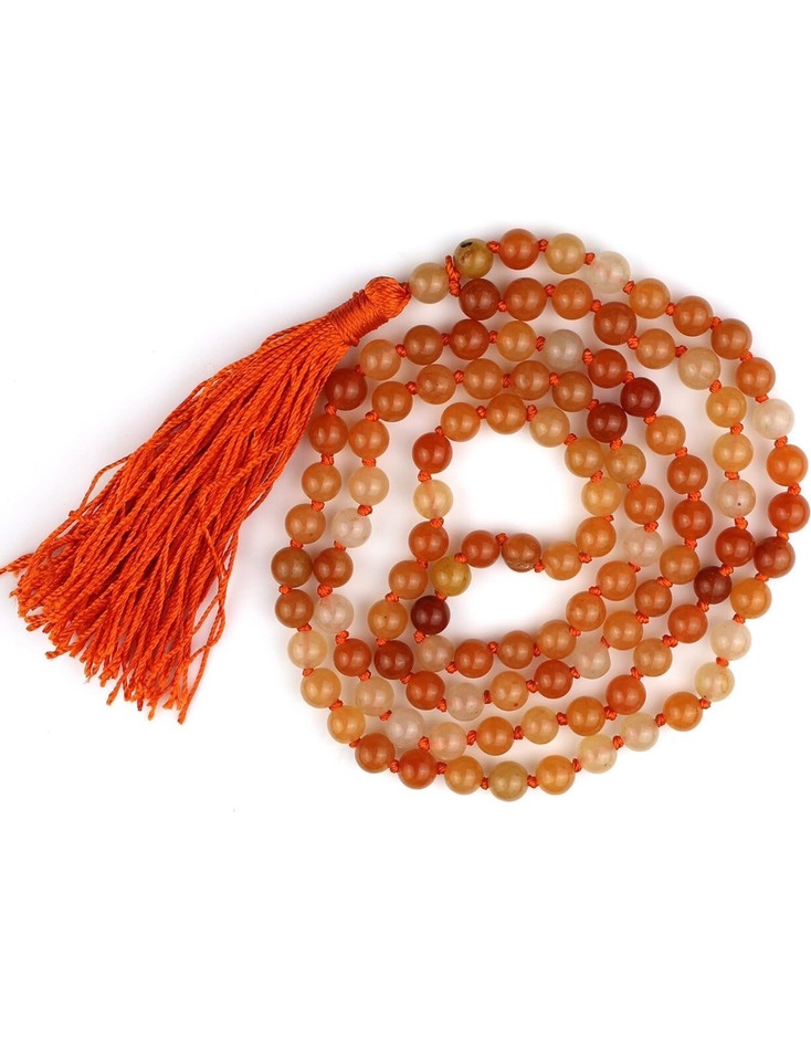 Natural Crystal Carnelian mala Natural Crystal Stone 6 mm 108 Beads Jap ...