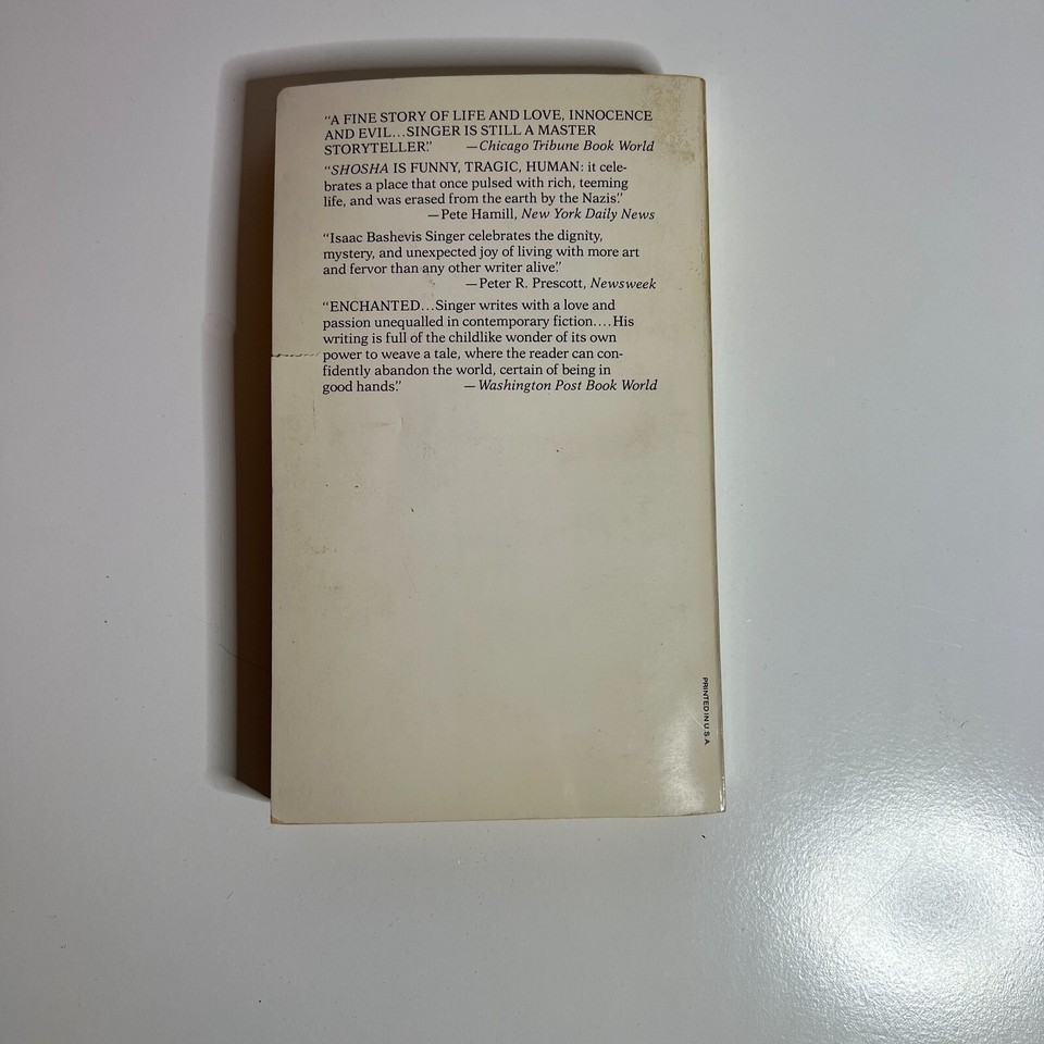 Shosha Paperback Isaac Bashevis Singer Nobel Love Story Tragedy VTG | eBay