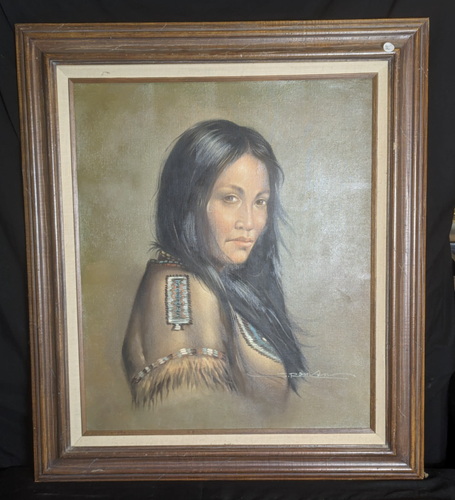 J. ROMAN NATIVE AMERICAN OIL PAINTINGS SIGNED BY ARTIST | eBay