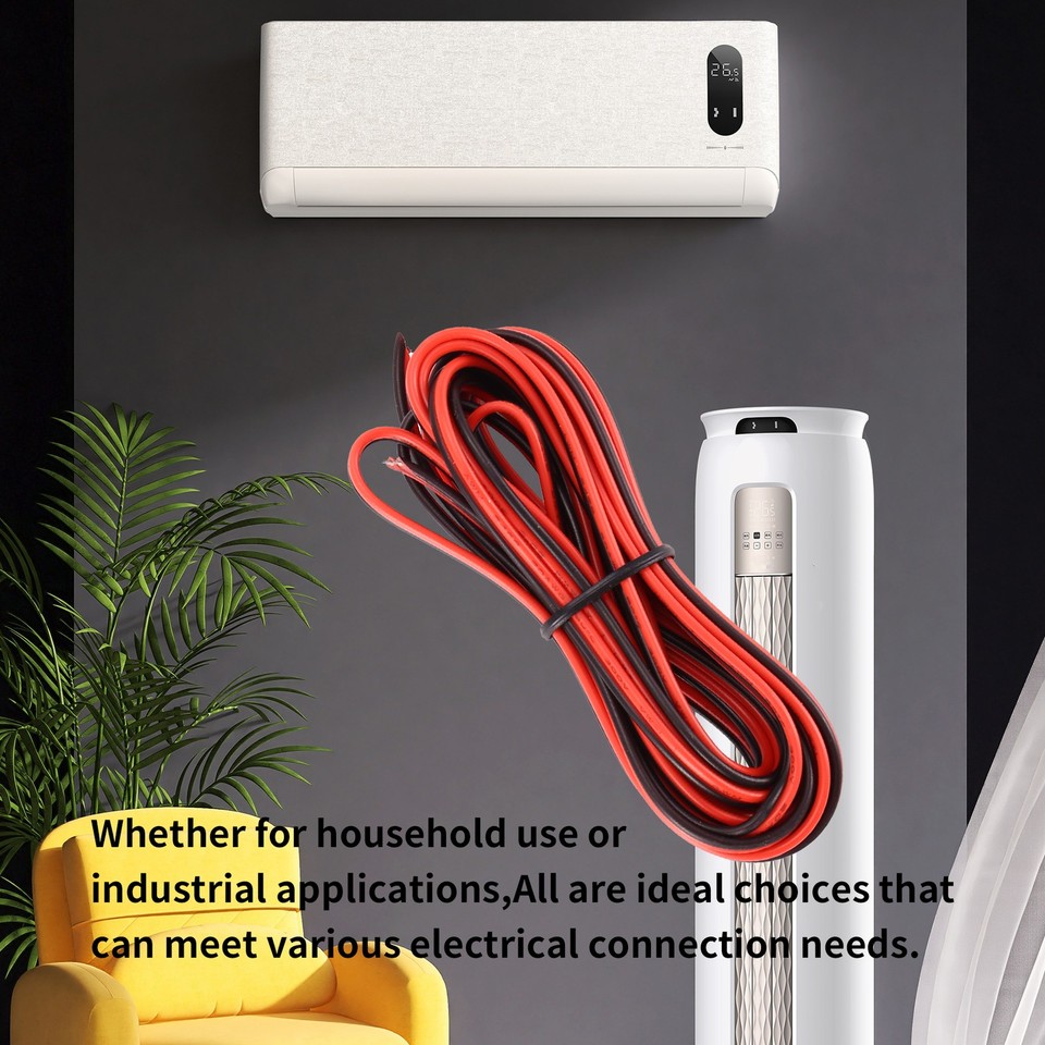 20 PER 3 METER RED BLACK ZIP WIRE AWG CABLE GROUND STRANDED COPPER CAR ...