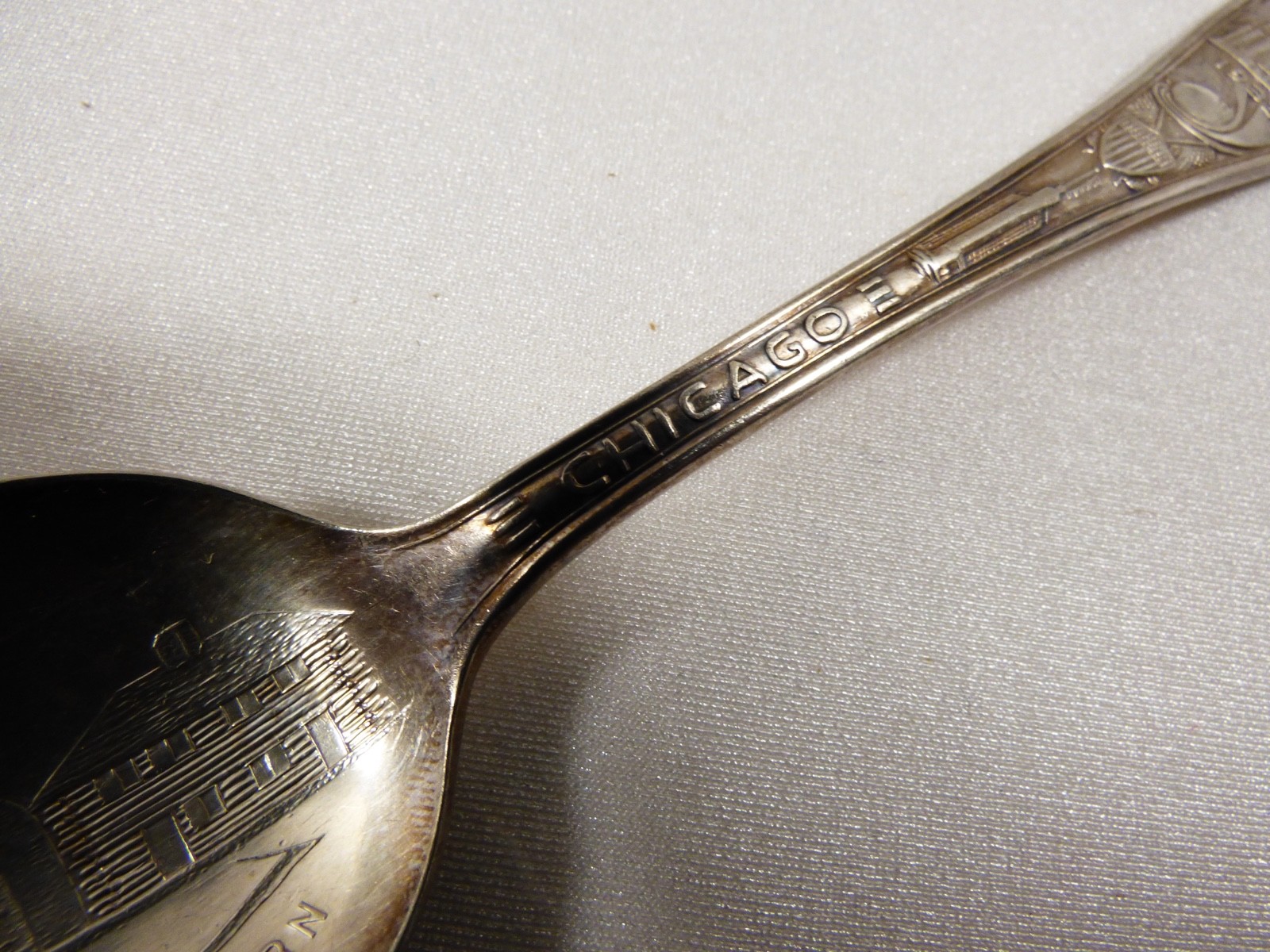 VTG 1933 Oneida Community Par Plate Silver plate Chicago Souvenir Spoon ...