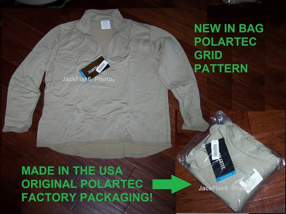 FLEECE POLARTEC GRID SHIRT XXL LEVEL 2 GEN III WAFFLE MILITARY COLD ...