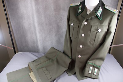 DDR NVA East German Border Guard Officer Tunic DARK COLLAR w/ Pants ...