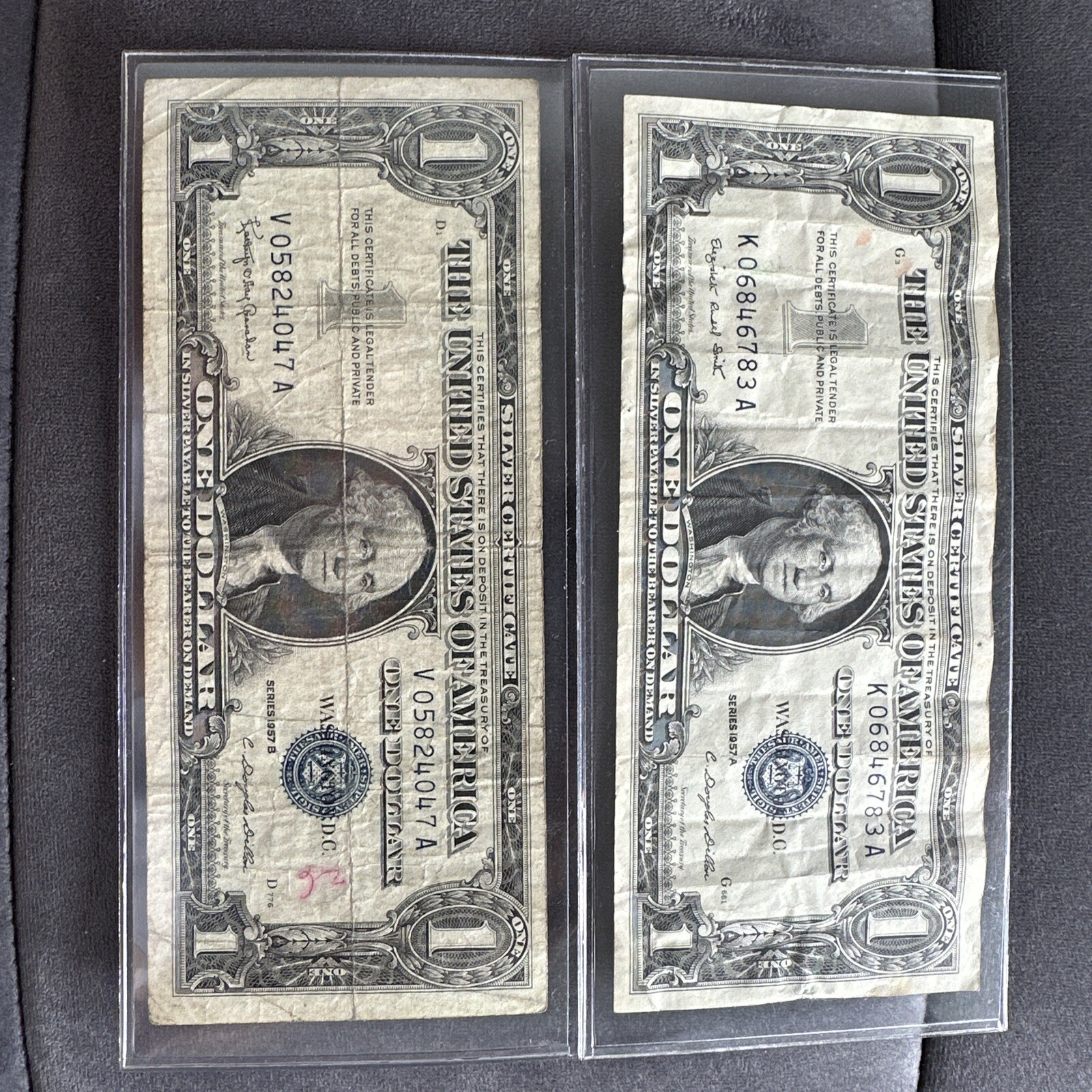 1957 Silver Certificate Rare Dollar Bill Blue Seal US Bill $1 Money ...