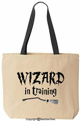 Wizard In Training Funny wizard Inspired Canvas Tote Bag | eBay