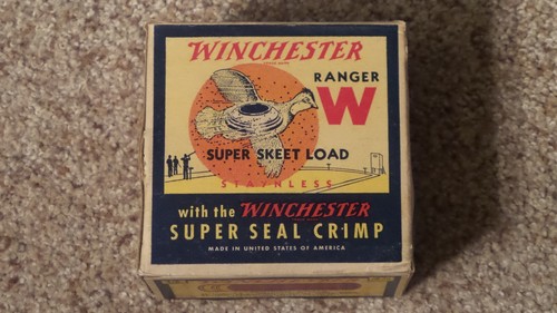 Vintage Winchester Ranger 12 Gauge Super Skeet Load Shotgun Box RARE~No ...