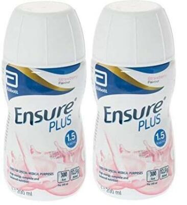 Ensure Plus Strawberry 200ml Pack of 2 Milkshake Style Nutritional ...